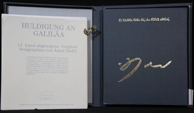 AMOS YASKIL: HULDIGUNG An Galiläa. 12 Signé Serigraphien, 1990. Édition ...