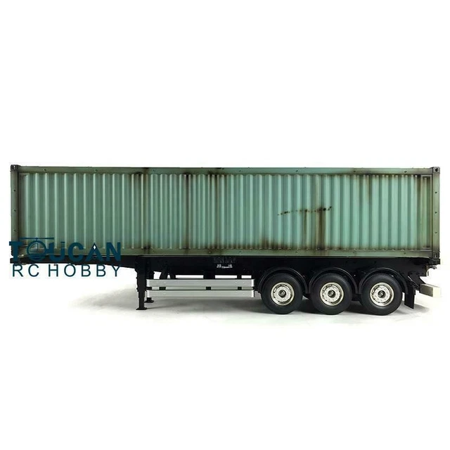 HOT SALE TOUCANRC DIY 40ft Chassis Container 1/14 RC Semi Trailer Truck ...