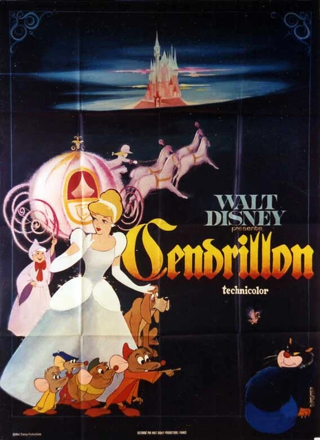 AFFICHE DU FILM CENDRILLON 120x160 cm ressortie EUR 250,00 - PicClick FR