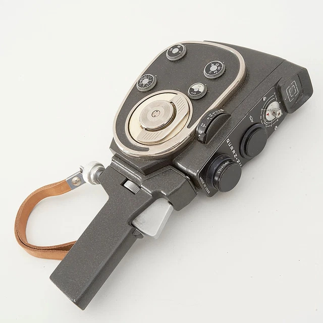 VINTAGE KMZ QUARTZ-2M 8mm CINE CAMERA WITH PISTOL GRIP, WRIST STRAP c ...