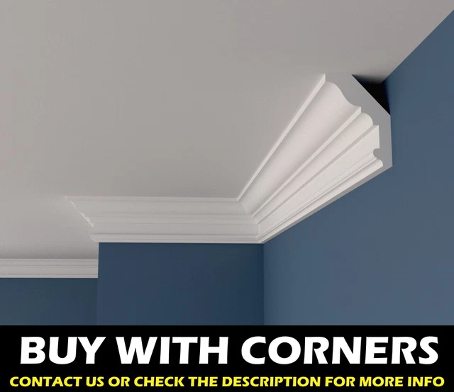 COVING CORNICE POLYSTYRENE Wall Ceiling BFA12 Decoration Lightweight ...