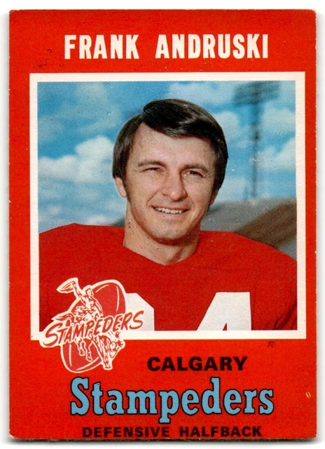 1971 ESTAMPEDERS O-PEE-CHEE CFL Frank Andruski Calgary #118 EUR 4,02 ...