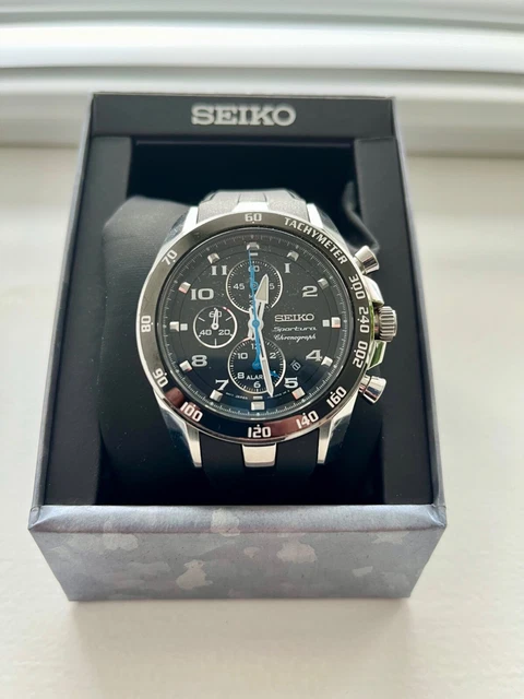 SEIKO SPORTURA QUARTZ WR100m Alarm Chronograph Mens Watch £115.00 ...