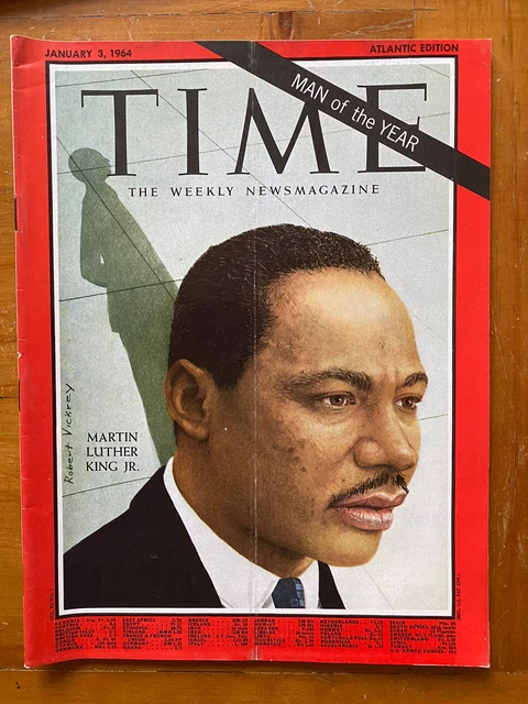 TIME MAGAZINE 1964 Martin Luther King Jr Man of the Year Civil Rights ...