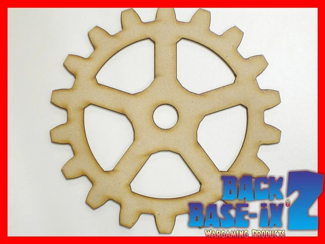 MDF WOODEN SHAPES Cogs 200mm High 3mm Thick Custom Cut x 3 pieces cog24 ...