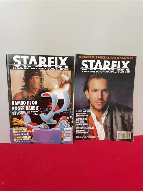 2 MAGAZINES STARFIX numero 65 66 kevin costner rambo 3 roger rabbit EUR ...