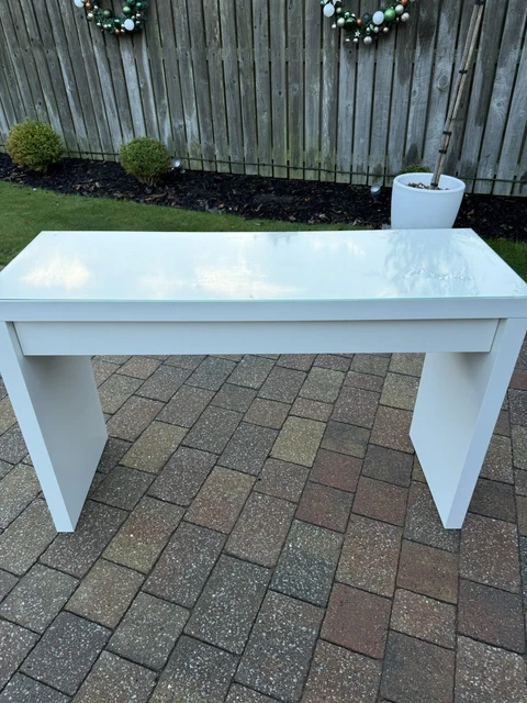 IKEA MALM DRESSING Table With Glass Top And Drawer White £37.10 ...