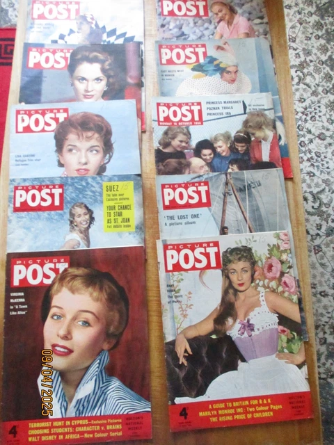 TEN PICTURE POST Magazines All Pictured 1956 All Complete £11.12 ...