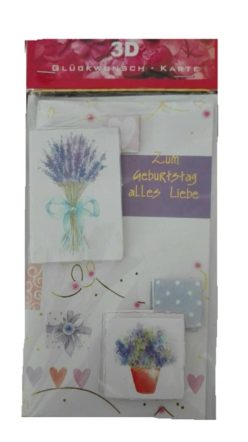 GLÜCKWUNSCHKARTE MIT UMSCHLAG Geburtstag Blumen Geburtstag OVP EUR 1,50 - PicClick DE