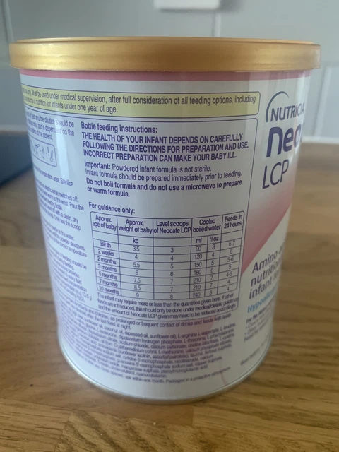 NUTRICIA NEONATE LCP Milk 400g Tin Amino Acid based infant formula ...