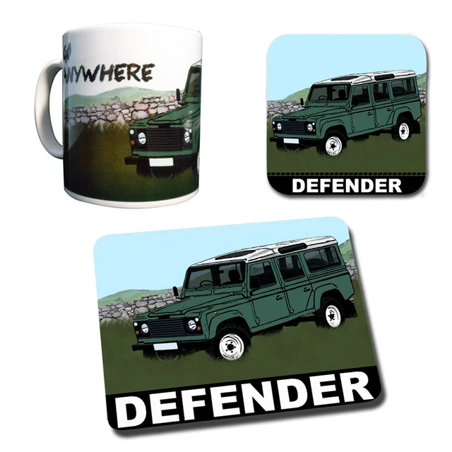 LAND ROVER DEFENDER 4 Wheel Drive Car Collection Mug Coaster Mouse £21. ...