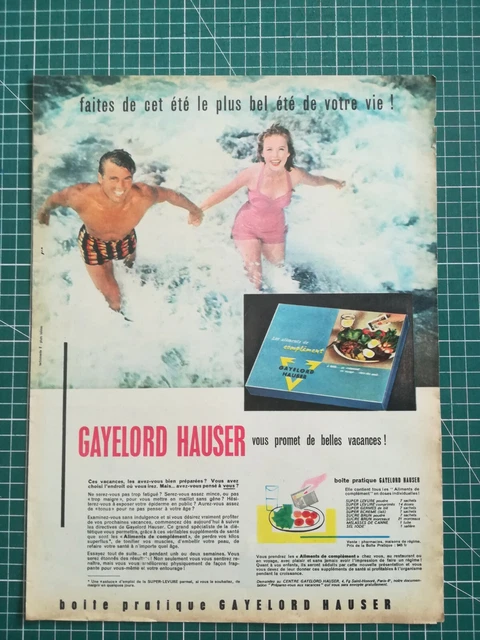 269 PUBLICITÉ ANCIENNE 1960 Gayelord Hauser dos pour chauves Silvikrine ...