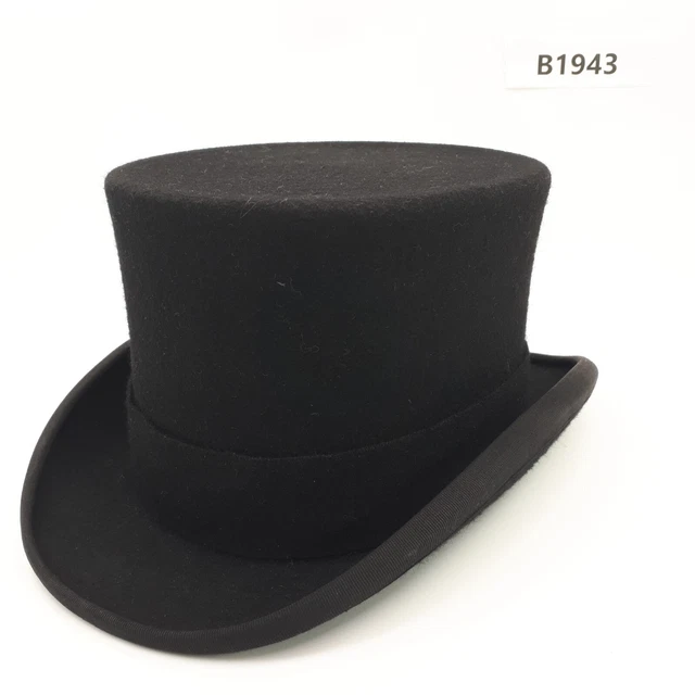 CHRISTY'S LONDON BLACK Wool Top Hat Formal Size US 6 7/8 - UK 6 3/4 ...