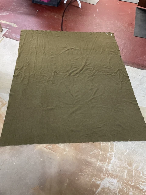 WW2 WWII US Army Olive Drab Wool Field Blanket OG OD Barracks Bed Wool ...