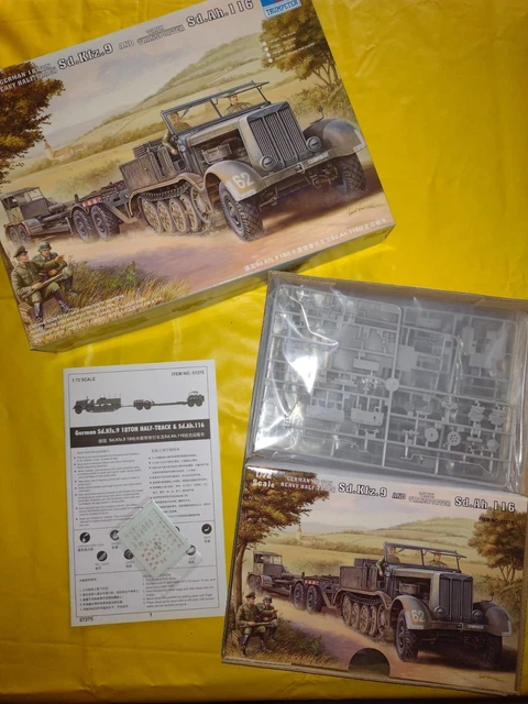 TRUMPETER 07275 SD.KFZ.9 18to HEAVY HALF-TRACK & Sd.Ah.116 TANK-TRANSPO ...