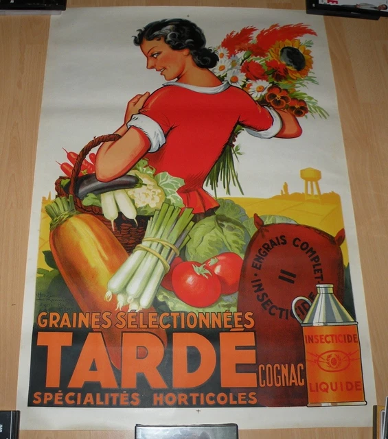 AFFICHE GRAINE TARDE Cognac Par Henry Le Monnier D'apres Paul Igert 100 ...