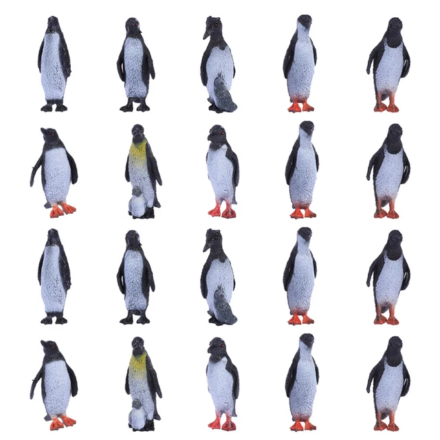 32 PZ SET di statuine pinguini realistici per arredamento casa e ...