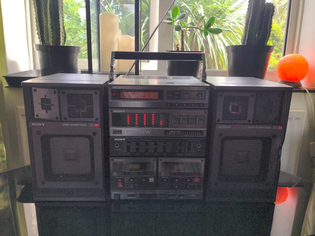 SONY FH-10W STEREO CASSETTE RADIO COMPONENT SYSTEM Ghettoblaster ...
