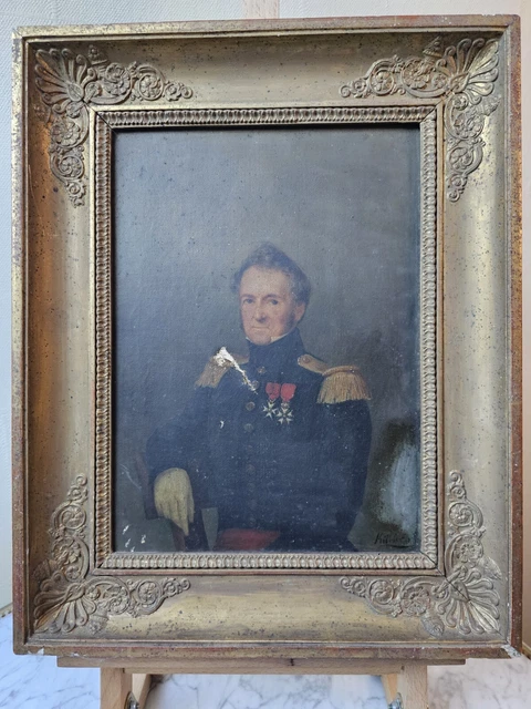 TABLEAU PEINTURE PORTRAIT Militaire Napoléon III Signé 1891 EUR 260,00 ...