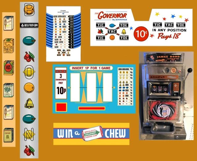 SLOT MACHINE AWARD cards ,reel strips & glasses ,logos custom made ...