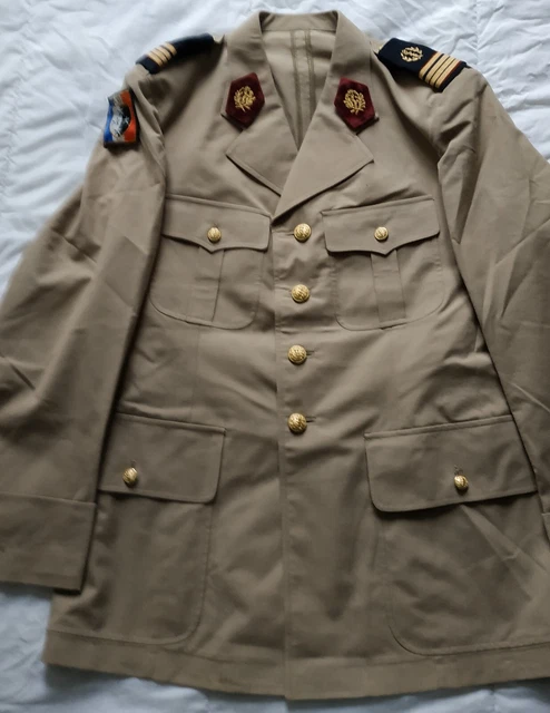 VESTE MILITAIRE SABLE uniforme officier médecin modèle 45 French armée ...