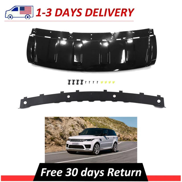 FRONT BUMPER PROTECTOR Plate Cover Gloss Black Fits 2018-2022 Range ...