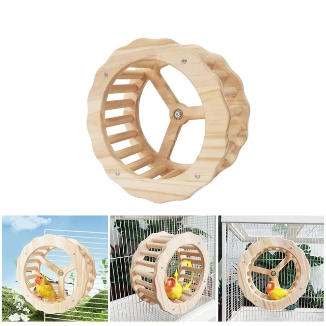 PARAKEETS PERCHES BIRDCAGE Rotating Wheel Activity Toy Parrots ...
