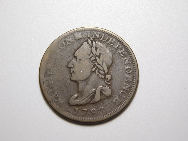 UNITY STATES AMERICA Colonial Copper Coin 1783 Washigton Independence ...