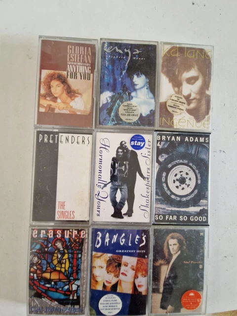 CASSETTE BUNDLE MUSIC Tapes 80s 90s cassettes X9. Erasure Shakespeares ...