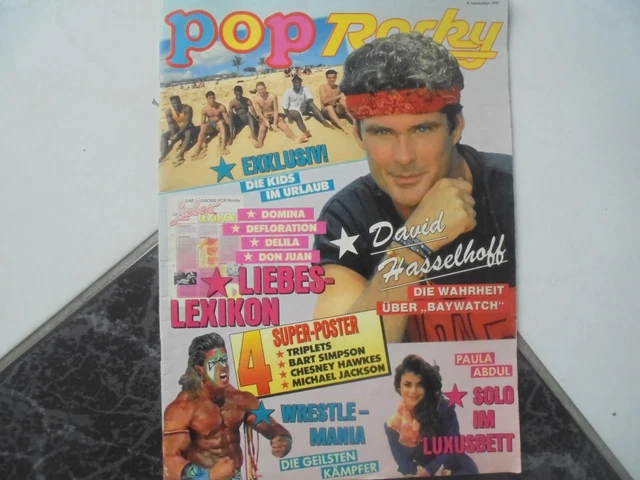 POP ROCKY 19/1991 TB:David Hasselhoff/Michael Jackson/MIck Jagger ...