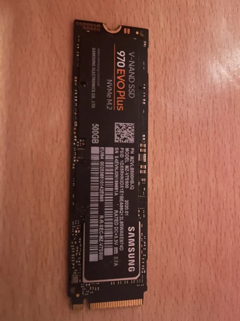 SAMSUNG MZ-V7S500BW 500GB 970 EVO Plus NVMe M.2 SSD £27.50 - PicClick UK