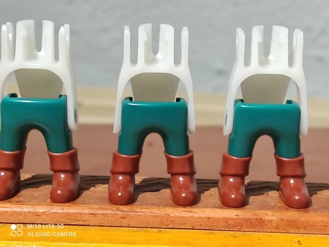 PLAYMOBIL X3 PIERNAS Verdes Botas Marrones Guerreros Enanos Enano ...