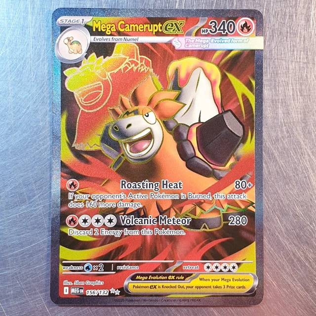 2025 MEGA EVOLUTION Mega Camerupt FULL ART Ultra Rare Card 156/132 ...