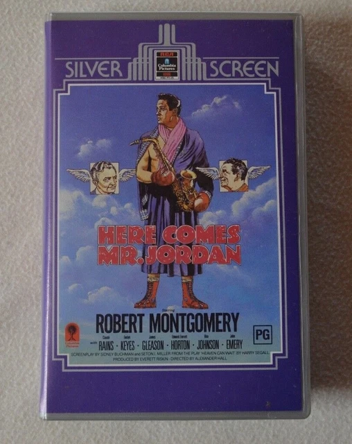 HERE COMES MR. Jordan 1941 On VHS Video Tape Robert Montgomery RCA $21. ...