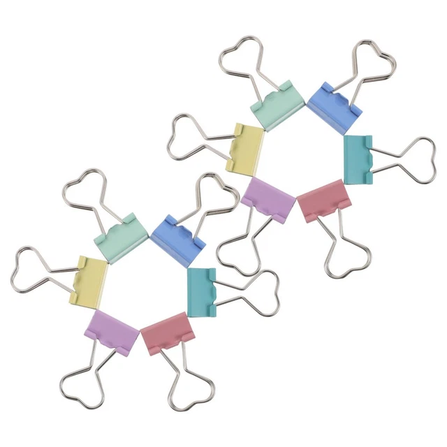 12 PCS LOVE Dovetail Wallet Binder Clips Paper Clamps Small Metal $18. ...