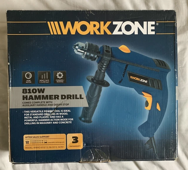 810 W Hammer Drill WORKZONE £63.11 - PicClick UK