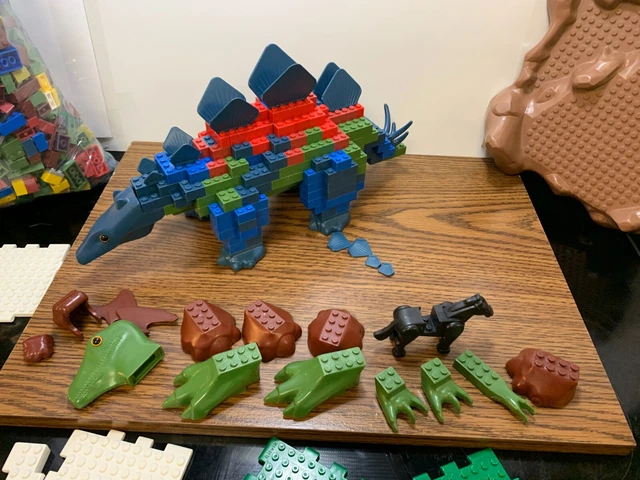 VINTAGE MEGA BLOCKS Dinosaur Bundle Stegosaurus / Velociraptor and More ...