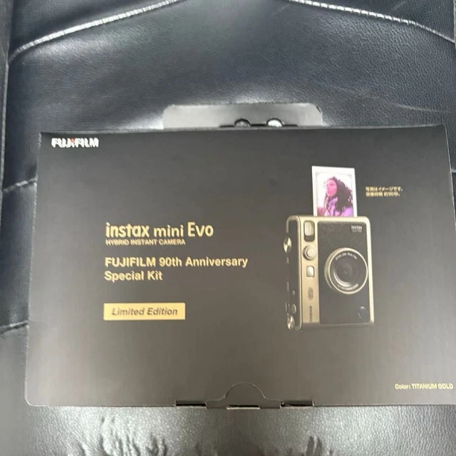 INSTAX MINI EVO Camera 90th Anniversary Bundle Titanium Gold Limited ...