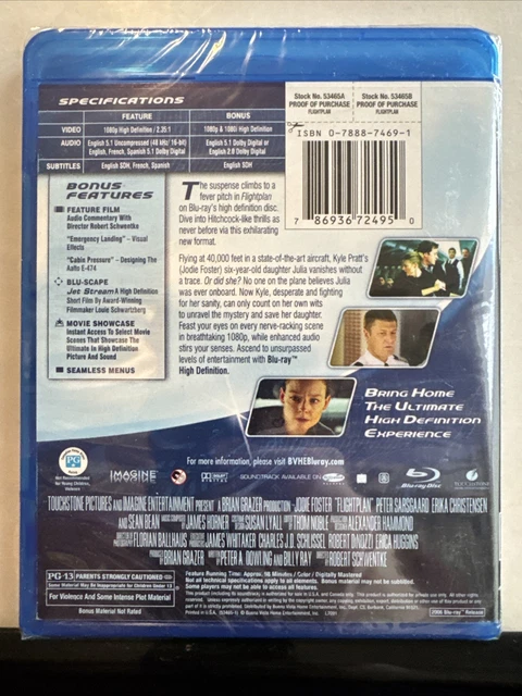 FLIGHTPLAN (BLU-RAY, 2005) Jodie Foster Sealed New Rare OOP Thriller £ ...