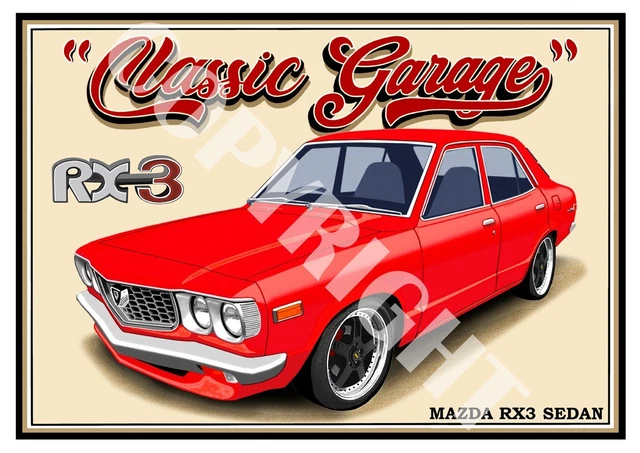 NEW CLASSIC GARAGE Mazda RX3 Sedan tin metal sign $66.00 - PicClick AU