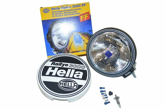 HELLA RALLYE 3000 Ff Halogen Spot Driving Lamp W / Side Light Rally 4 X ...