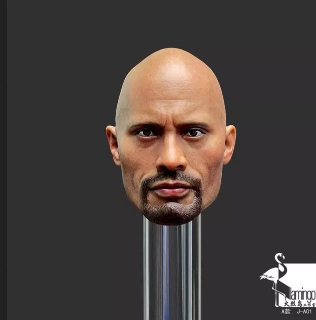 1/6 SCALE DWAYNE Johnson Head Sculpt Carved For 12" Male Action Figure ...