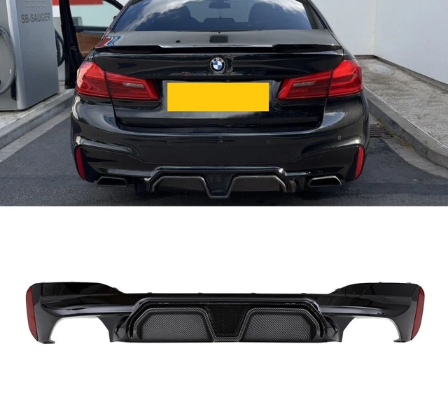 BMW G30 G31 F90 M5 Cs Style Rear Diffuser Skirt Valence Gloss Black ...