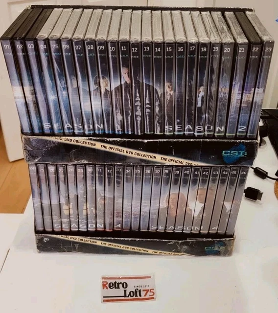 CSI CRIME SCENE Investigation DVD Collection Seasons 1-4, 46 Discs. New ...