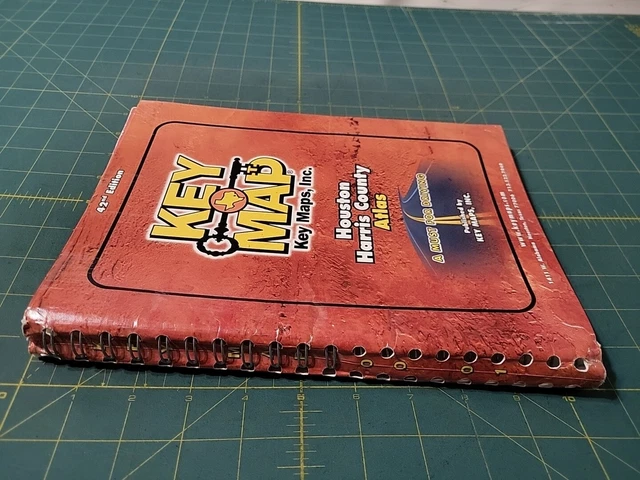 KEY MAP ATLAS Spiral Book Houston Harris County Texas 42nd Edition $5. ...