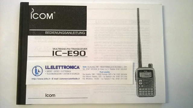GUIDE DANS ALLEMAND D'Emploi Pour ICOM IC-E90 EUR 9,28 - PicClick FR