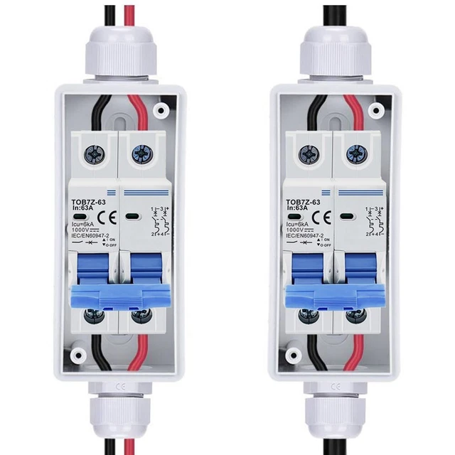 COMBINER BOX JUNCTION Box AC Miniature Circuit Breaker Switch Cell ...