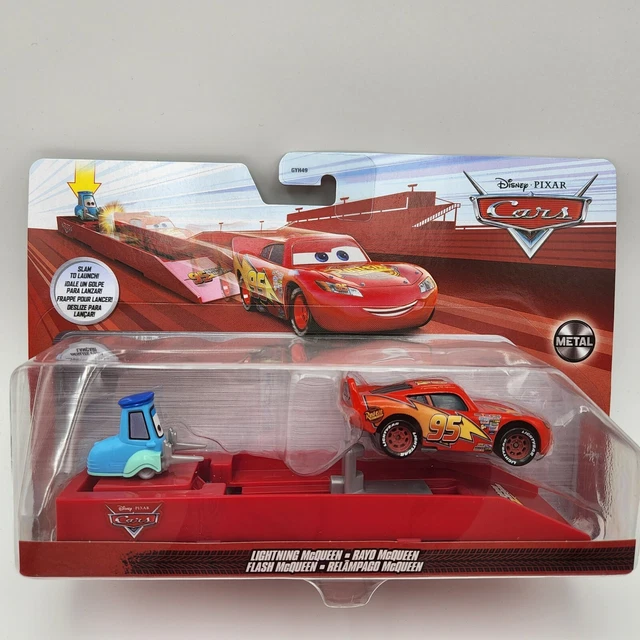 DISNEY PIXAR CARS Lightning McQueen Diecast Car & Launcher Metal Series 2022 £16.95 - PicClick UK