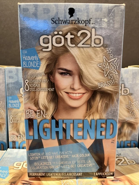 LOT(9)SCHWARZKOPF GOT2B BE En-lightened Perm. Hair Color, 00A Heavenly ...