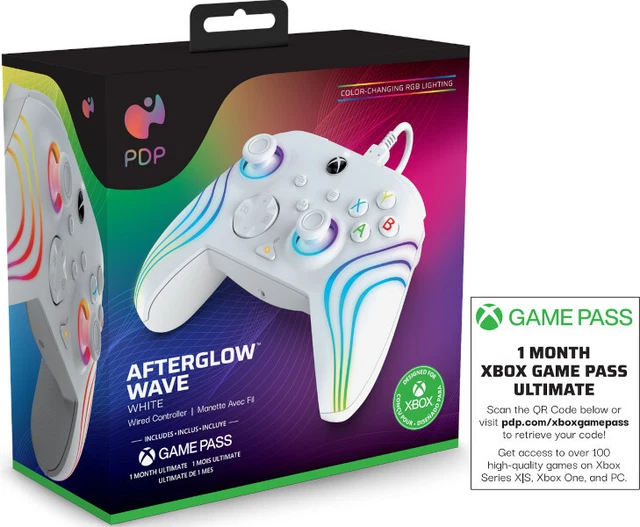 XBOX SERIES X Pdp Afterglow Wave Wired Controller White (blanco) + Game ...